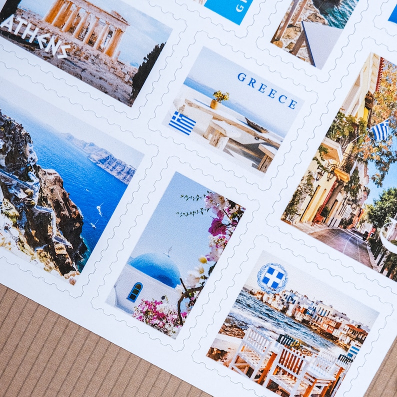 Greece Stamps Stickers, Greek Stamps, Postal Stamps Stickers, Travel ...