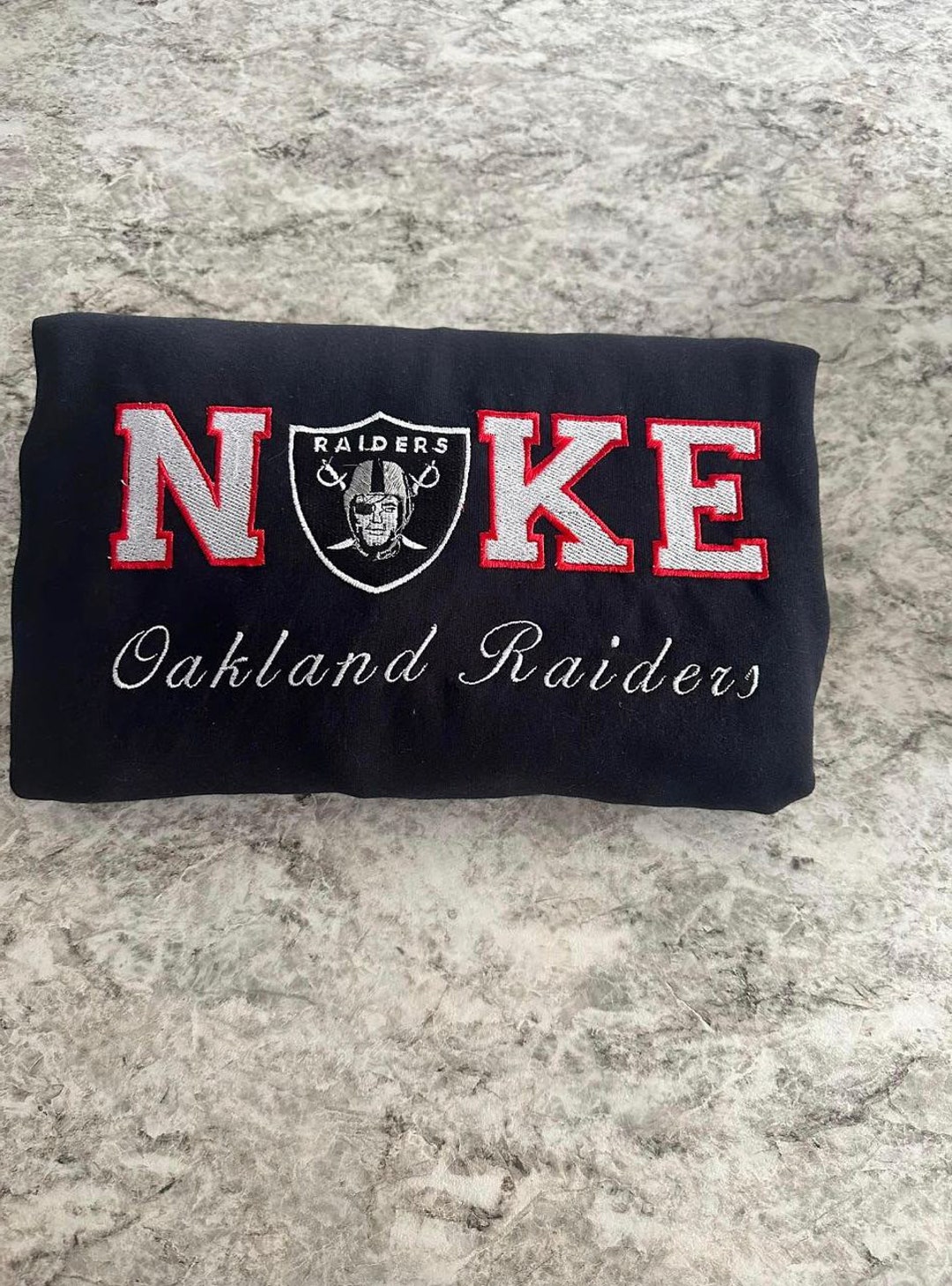 Las Vegas Raiders Custom Embroidered Sweatshirt Raiders - Etsy