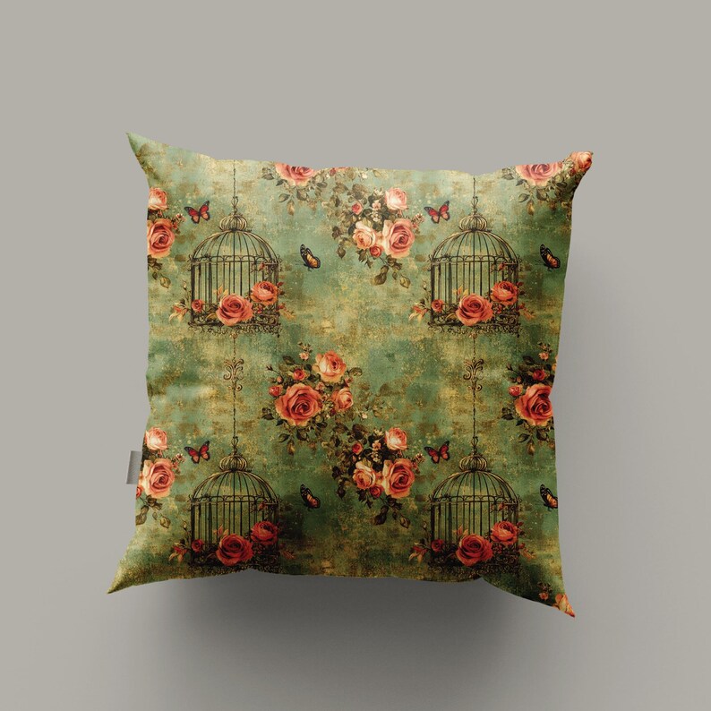 Victorian Garden Digital Paper: Seamless Floral Patterns (PNG, 12x12 ...