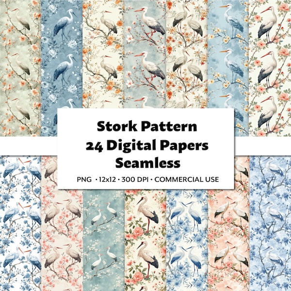 Chinoiserie Seamless Clipart - Etsy