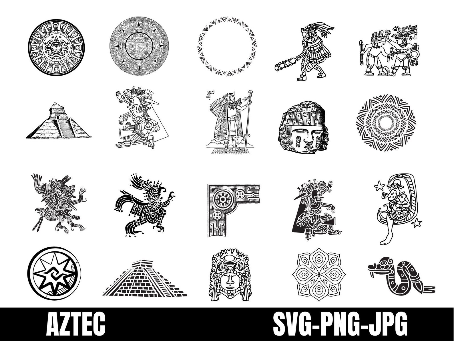 Aztec Svg Bundle, Southwestern Elements Svg, Tribal Pattern Svg, Aztec ...
