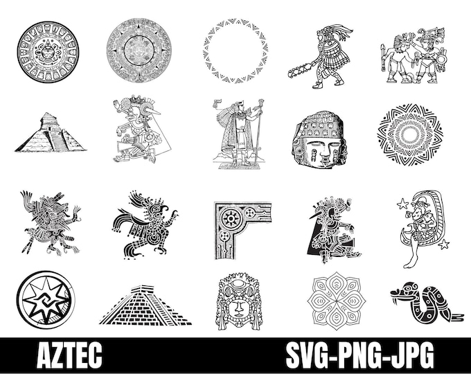 Aztec Svg Bundle, Aztec Bull Skull Svg, Cow Skull Svg, Aztec Pattern ...