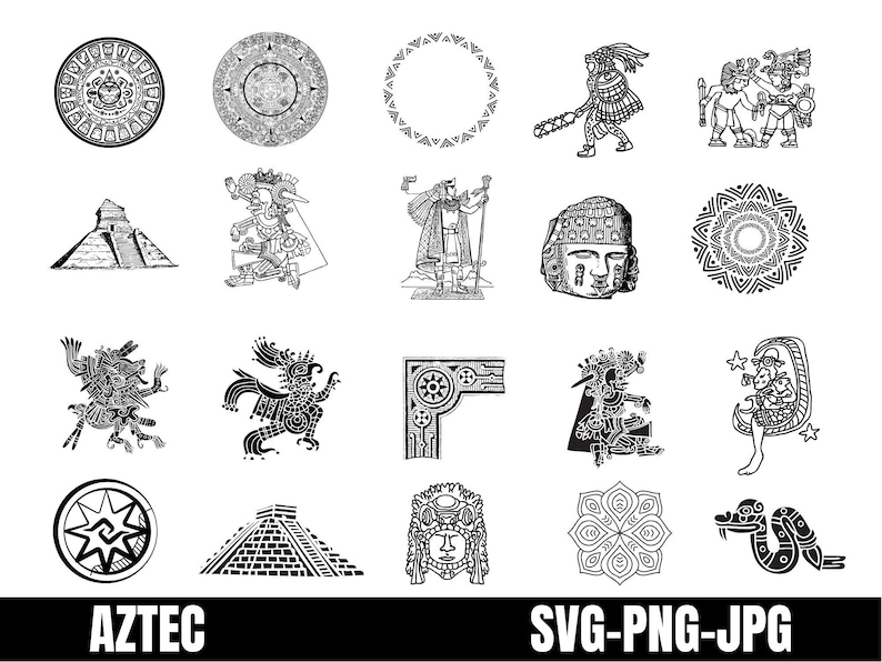 Aztec Svg Bundle, Southwestern Elements Svg, Tribal Pattern Svg, Aztec ...