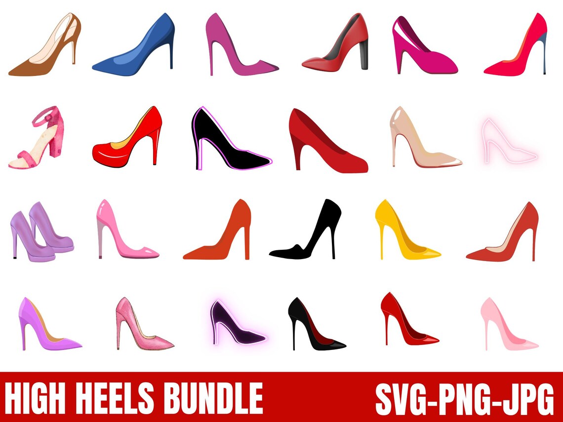 High Heel SVG, Womens Shoes SVG, Stiletto Heels Svg, File for Cricut ...