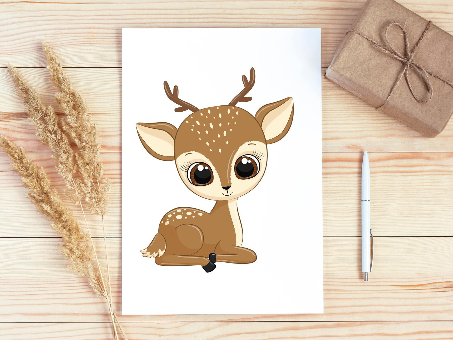 Reindeer Clipart, Cute Deer Svg, Woodland Animals Clip Art, Mother's ...
