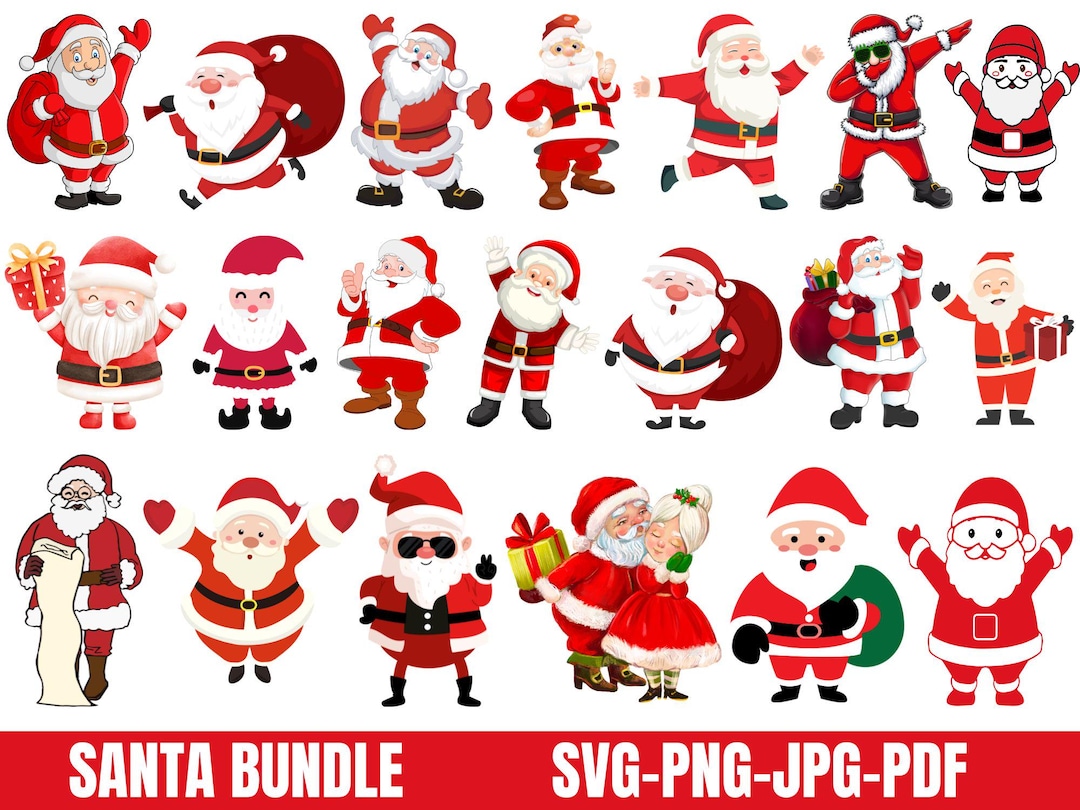 Santa Claus SVG Cut File - Etsy