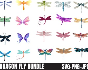 DRAGONFLY SVG, Dragonfly Svg Bundle, Dragonfly Clipart, Dragonfly Cut ...