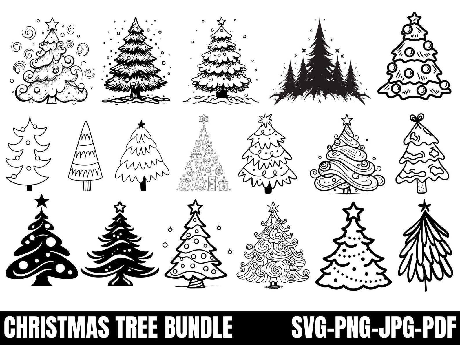 Christmas Tree Svg Bundle, Christmas Svg, Christmas Tree Svg, Christmas ...