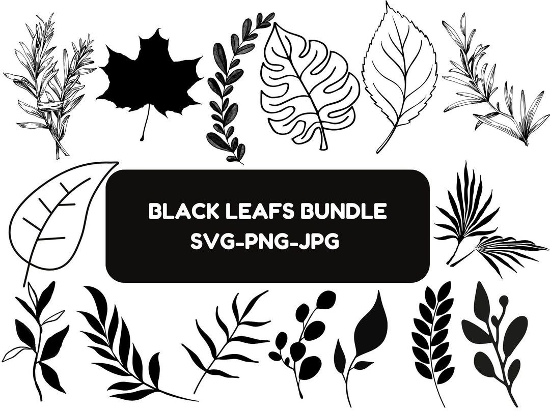 Leaf SVG Bundle: Botanical Clipart, Cut Files for Cricut (digital ...