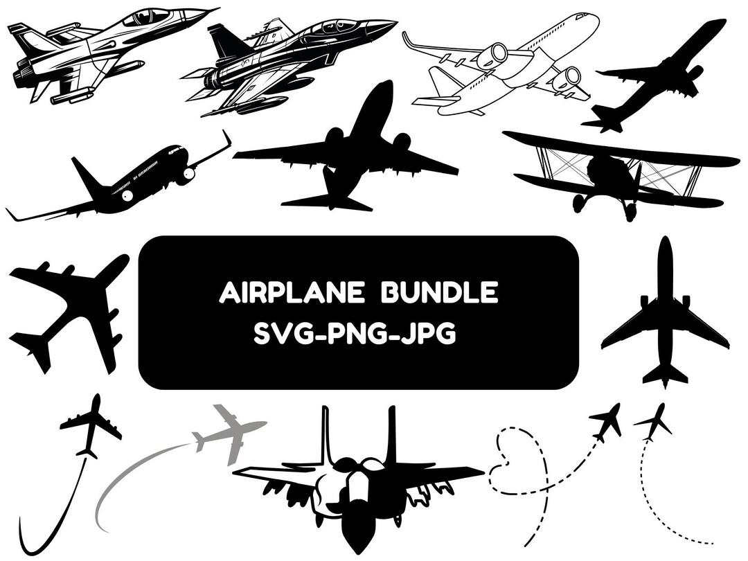 Airplane Bundle SVG PNG Clipart, Travel Svg, Love Travel, Vacation Trip ...
