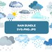 Rain Cloud Clipart: Weather SVG, PNG, JPG (digital Download) - Etsy