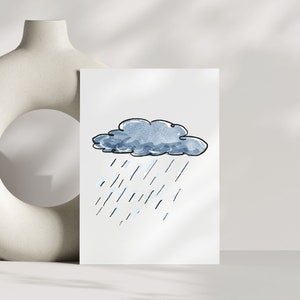 Rain Cloud Clipart: Weather SVG, PNG, JPG (digital Download) - Etsy
