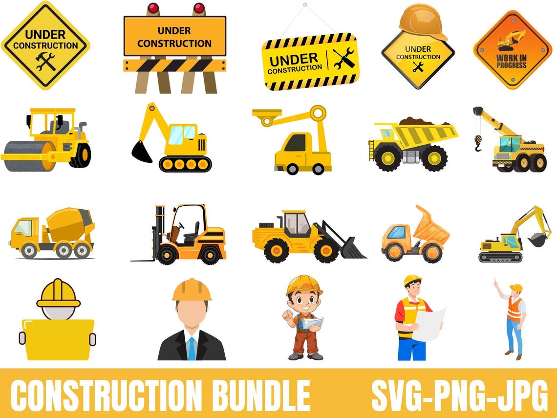 Construction Svg Bundle, Birthday Boy Svg, Construction Svg, Excavator ...