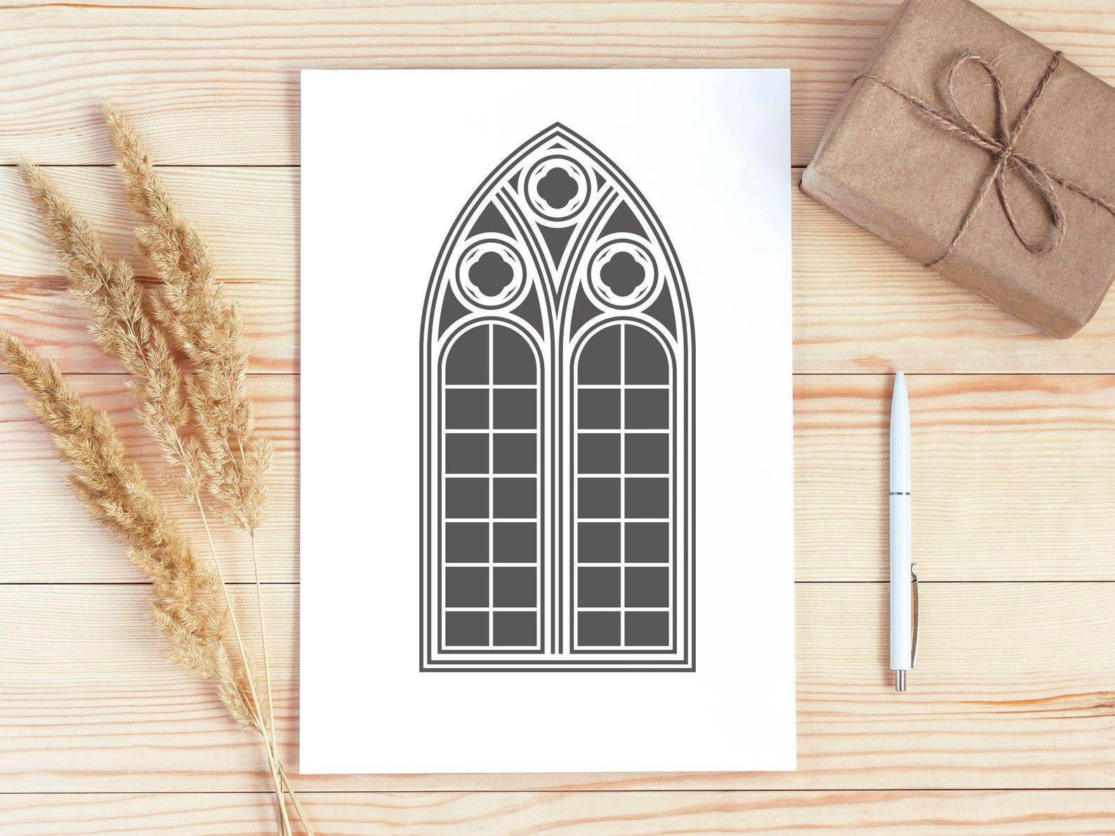 Gothic Windows Bundle Svg, Gothic Windows Clipart, Window Cut Files for ...