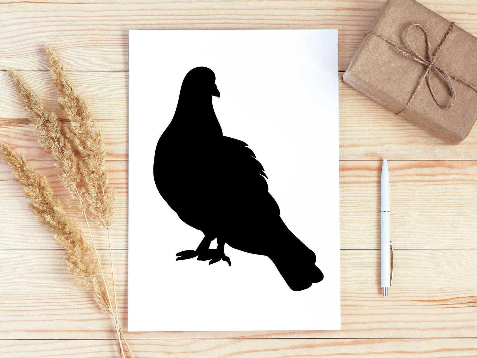 Pigeon SVG Silhouette, Dove Svg, Dove Silhouette, Bird Silhouette ...