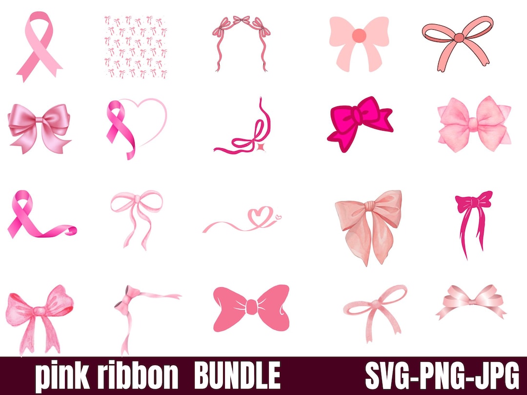 Breast Cancer Awareness Ribbon SVG: Heart & Pink Ribbon Designs ...