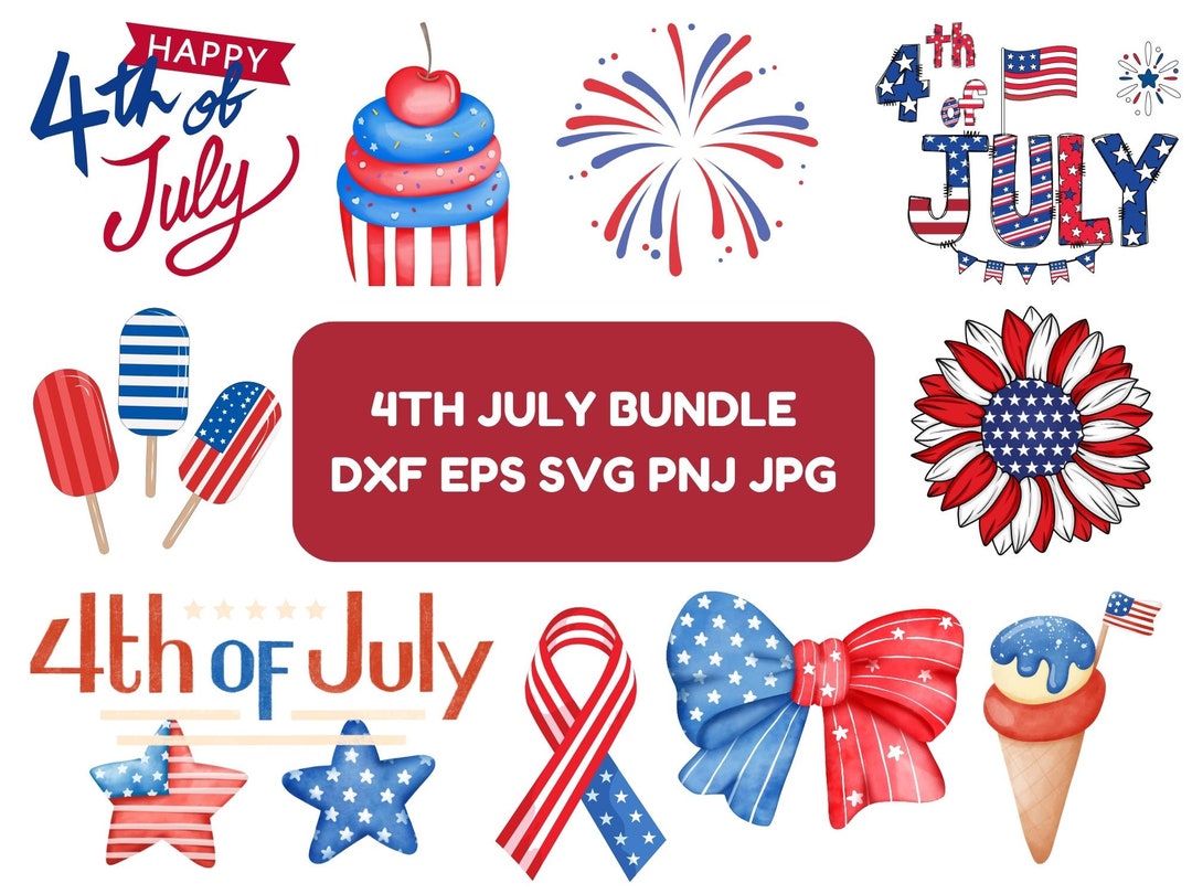 4th of July Mega Bundle, Independence Day SVG, 100+ Designs, Heather ...