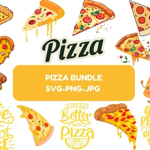 Pizza Bundle - SVG, PNG, JPG - Digital Cut File, Commercial Use ...