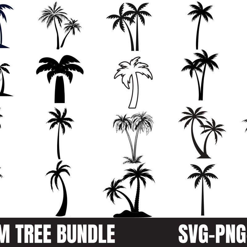 Palm Tree Svg - Etsy