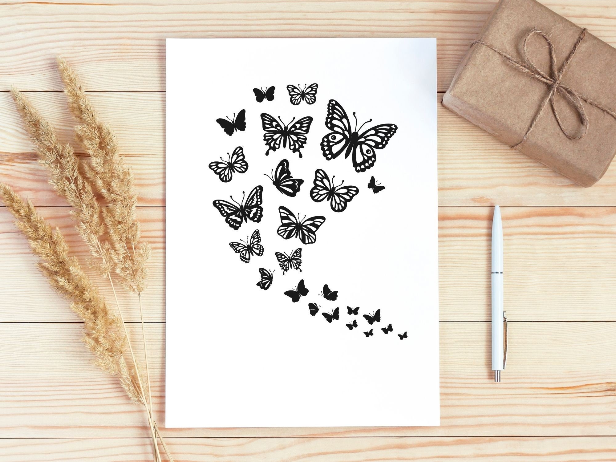 Butterfly SVG Bundle: Layered Butterfly Files for Cricut (digital ...