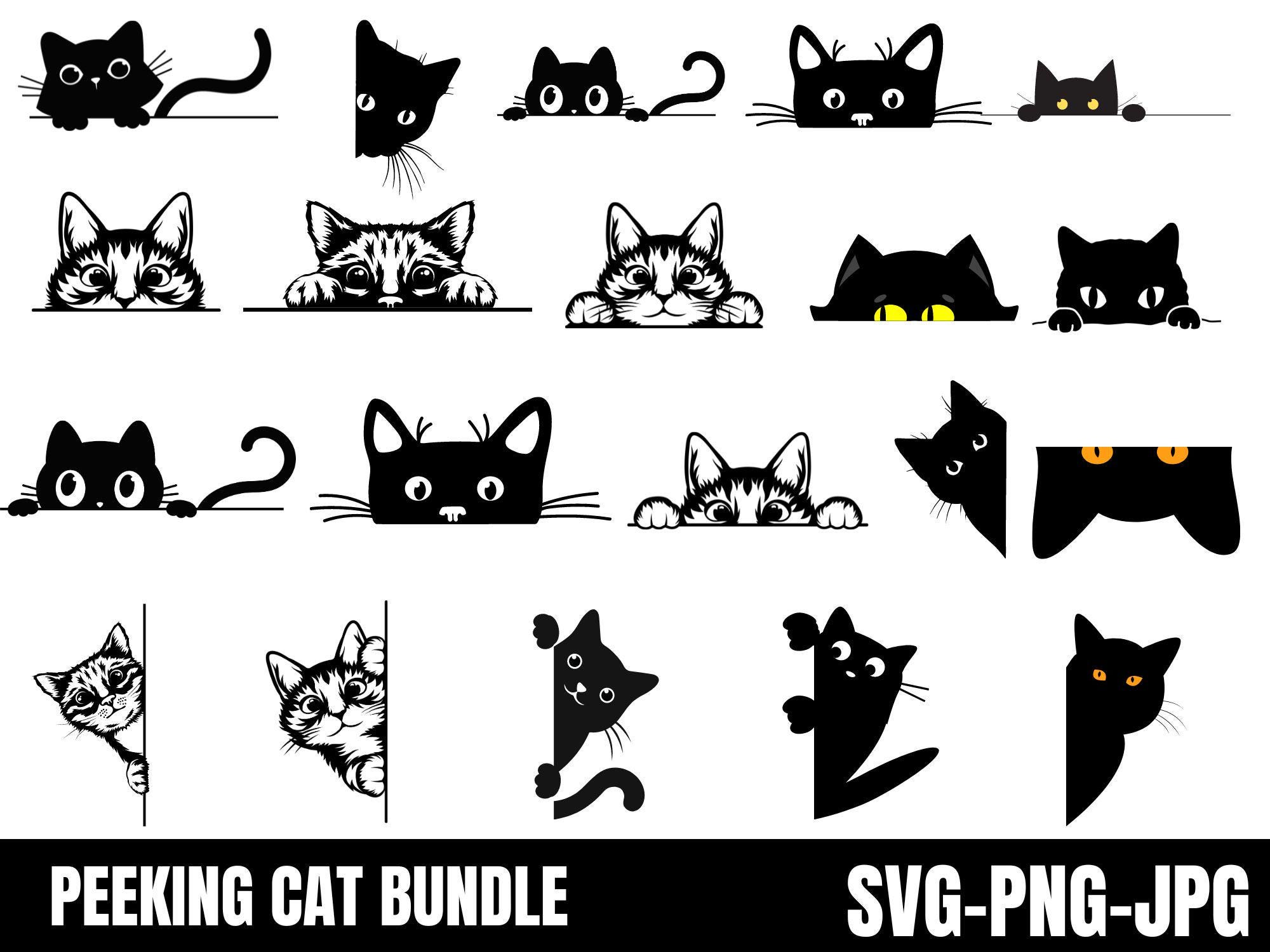 PEEKING CAT SVG, Peeking Cat Clipart, Peeking Cat Svg Files for Cricut ...