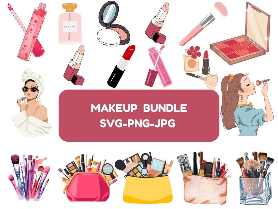Makeup Svg Bundle, Makeup Clipart, Eyelashes Svg, Lips Svg, Eyeshadow ...