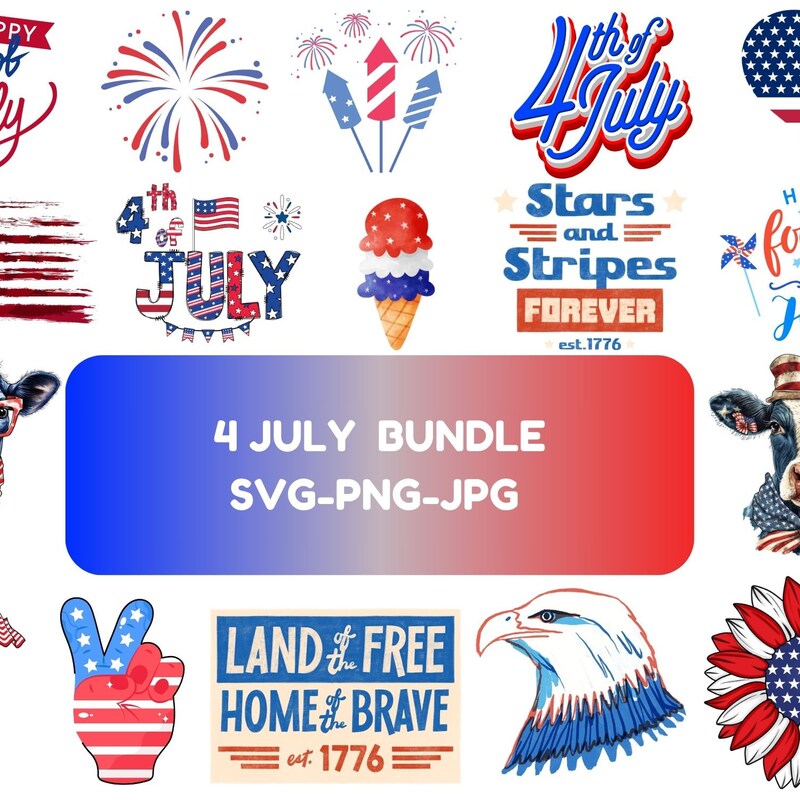 Fourth of July Svg - Etsy