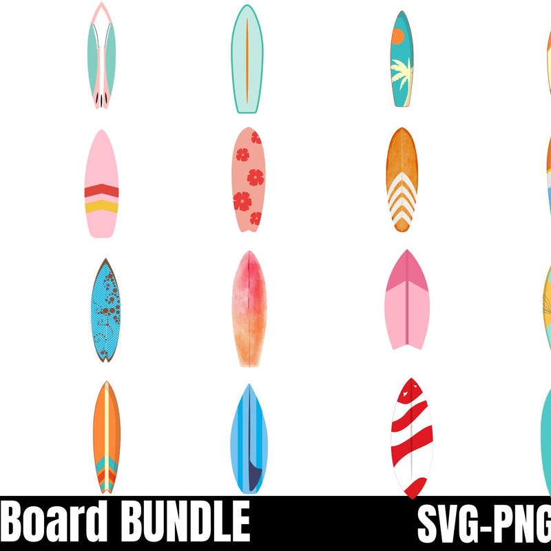 Surfboard Clipart - Etsy