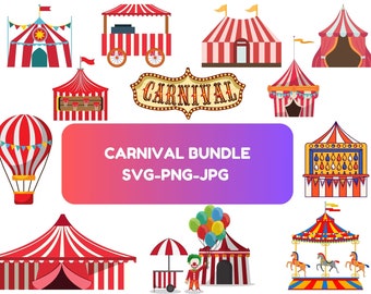 Circus Clipart, Circus Printable , Circus PNG and SVG, Carnival Clip ...