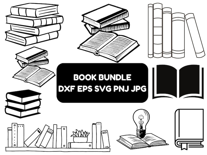 BOOKS SVG, BOOKS Svg Cut Files for Cricut, Book Svg Cut Files, Books ...