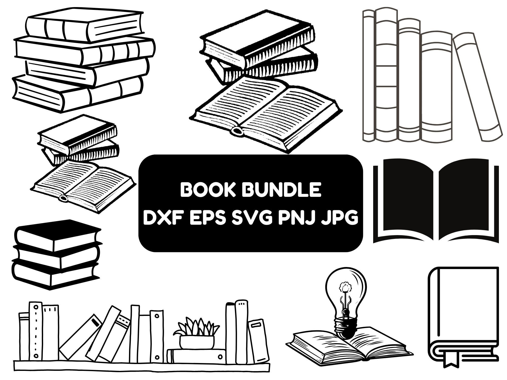 BOOKS SVG, BOOKS Svg Cut Files for Cricut, Book Svg Cut Files, Books ...