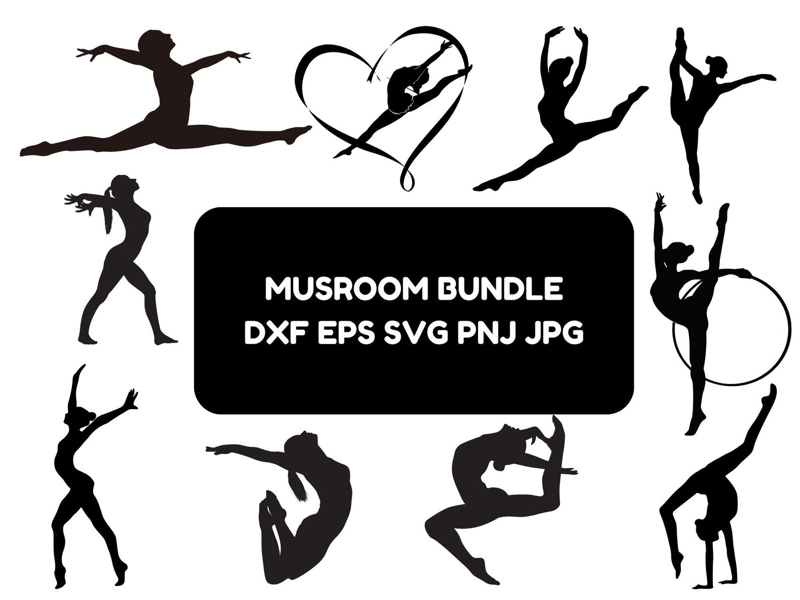 Gymnast SVG Cutting Files, Gymnastics Silhouette Cricut, Cameo, Instant ...
