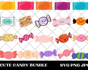 Candy SVG Bundle: Sweet Treats Clipart (digital Download) - Etsy
