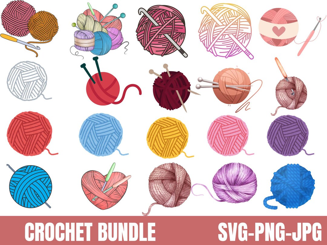Crochet Svg Bundle Cricut Cut Files Free Commercial Use Crochet Png ...