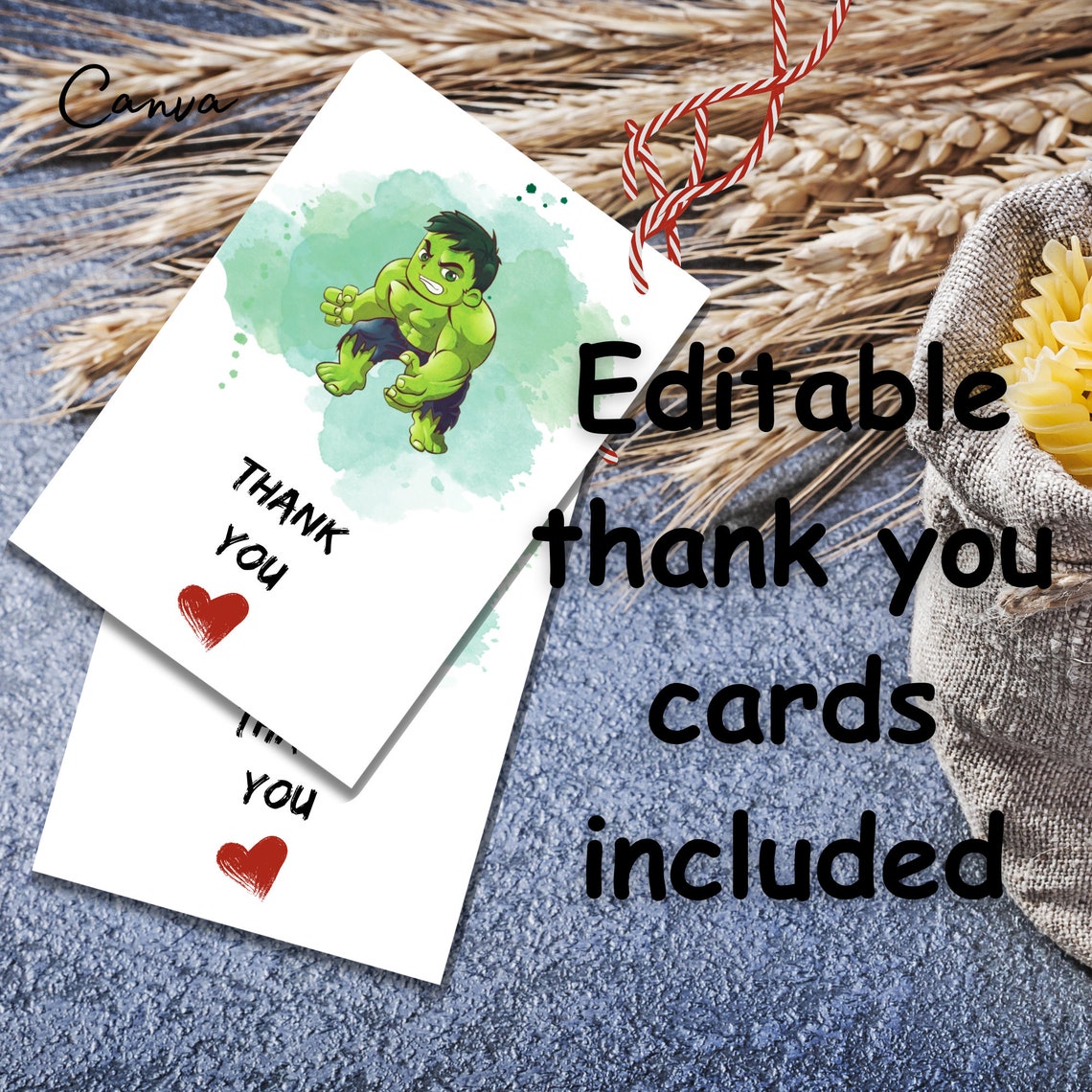 Editable Hulk Birthday Invitation, Hulk Birthday Boy Printable and ...