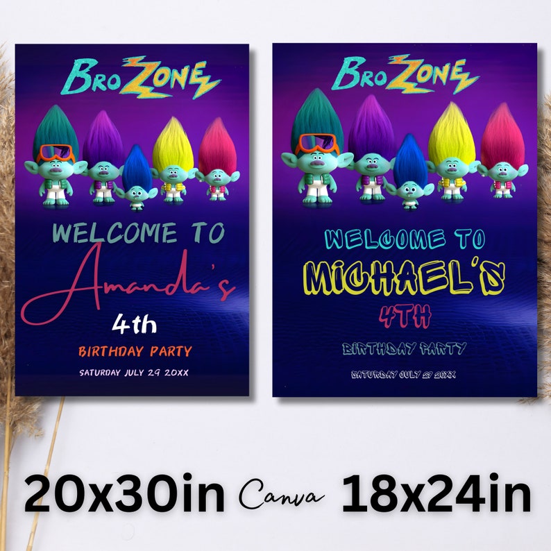 Bro Zone Welcome Sign Template, INSTANT DOWNLOAD, Editable and ...