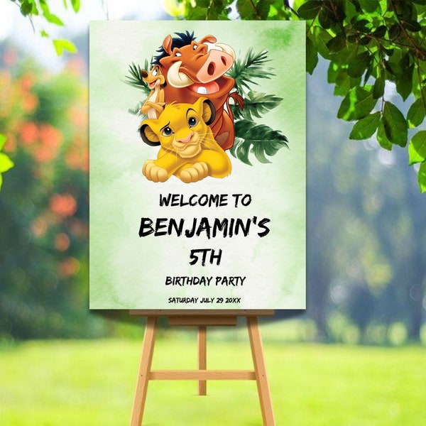 Lion King Welcome Sign - Etsy