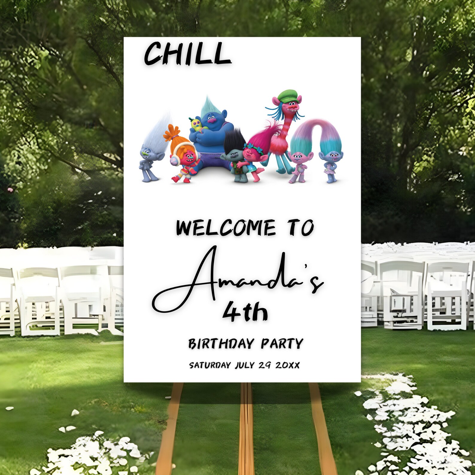 Trolls Welcome Sign Template, INSTANT DOWNLOAD, Editable and Printable ...
