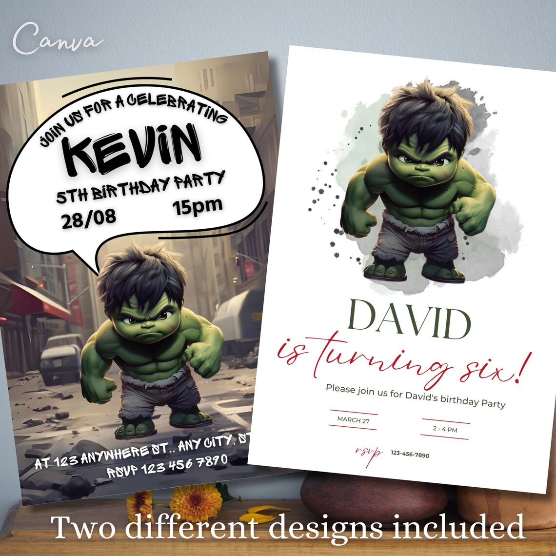 Editable Hulk Birthday Invitation, Hulk Birthday Boy Printable and ...