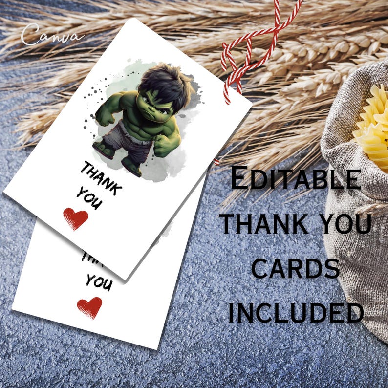 Editable Hulk Birthday Invitation, Hulk Birthday Boy Printable and ...