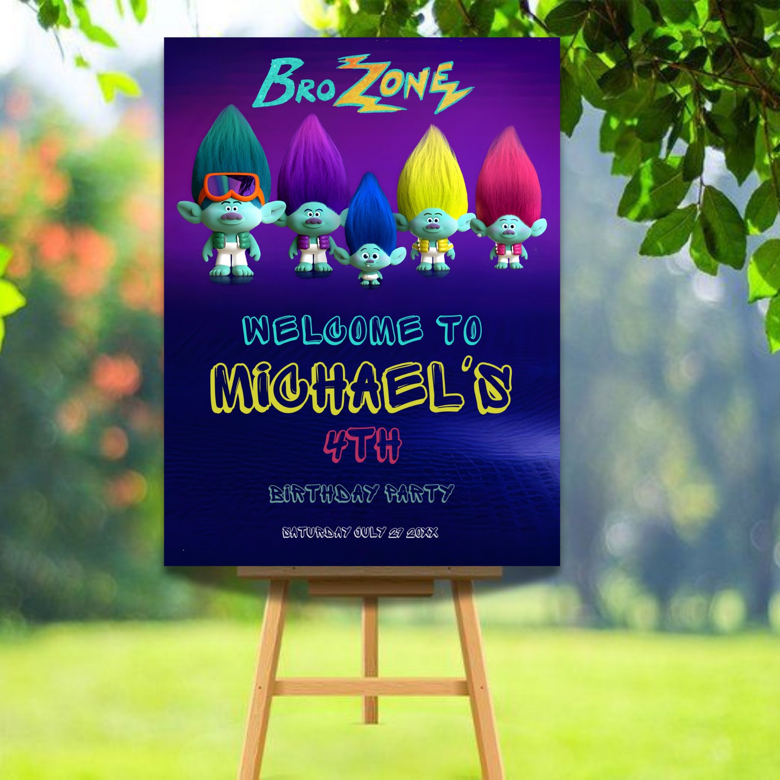 Bro Zone Welcome Sign Template, INSTANT DOWNLOAD, Editable and ...