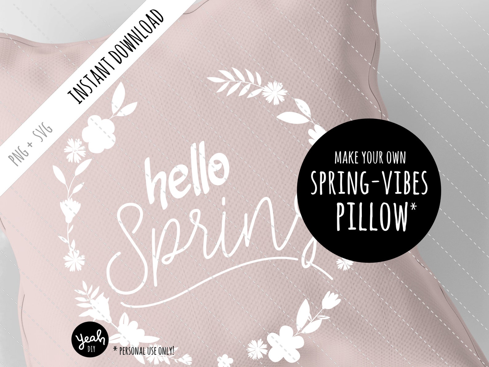HELLO SPRING: Print and Plotter File (svg + Png) Vector Illustrations ...