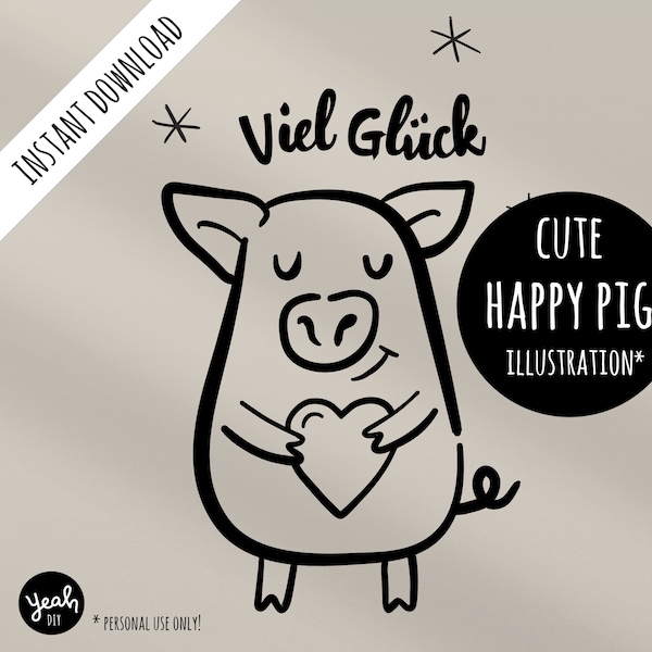 Glücksschwein plotterdatei - Etsy.de