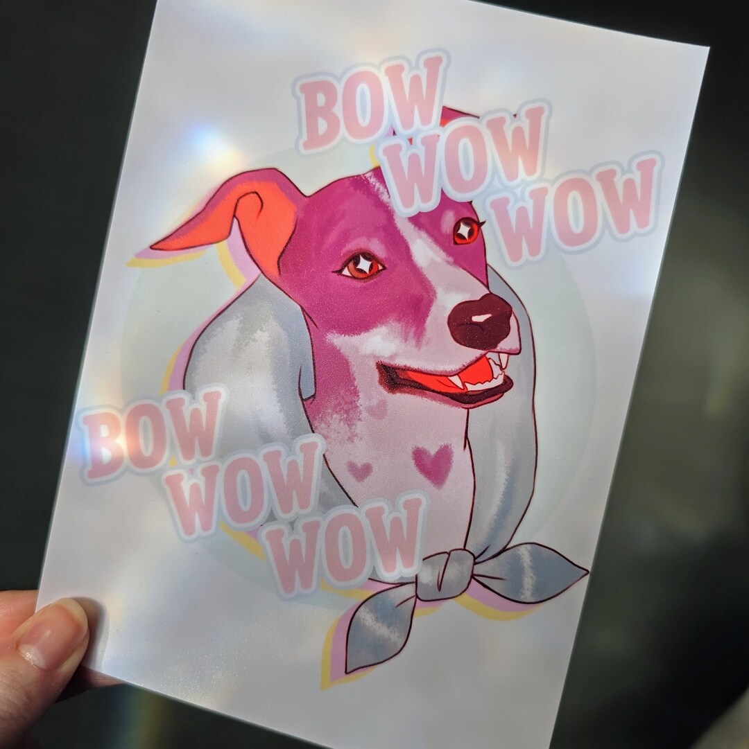 Bow Wow Wow, Salmon the Dog, Satin Art Print, Glossy Vinyl Sticker ...