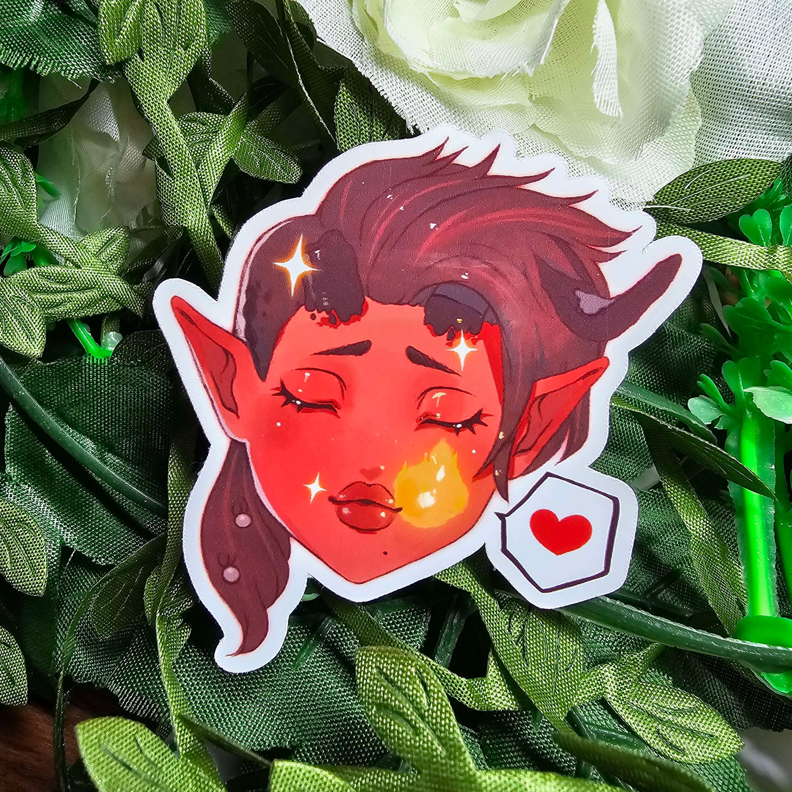 Baldurs Gate 3 Companion Kissing Faces Vinyl Sticker, Astarion, Karlach ...
