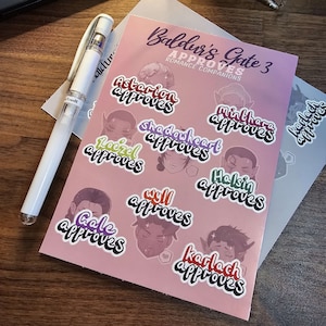 Baldur's Gate 3 Approves Romance Companions Sticker Sheet, Astarion ...