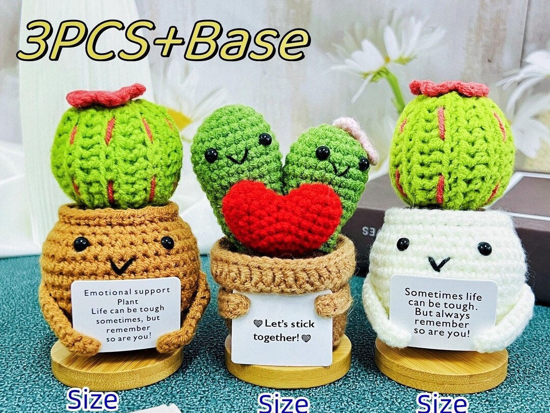 Custom Crochet Cactus/succulent Plant,emotional Support Cactus,mental ...
