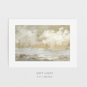 Printable Set of 4 - 8x10 & 5x7 Art Prints Beige Landscape Paintings ...