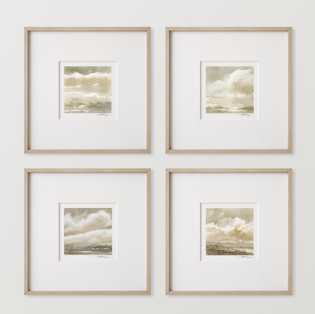Printable Set of 4 - Art Prints 8x8 Inches Mini Art Printable Abstract ...