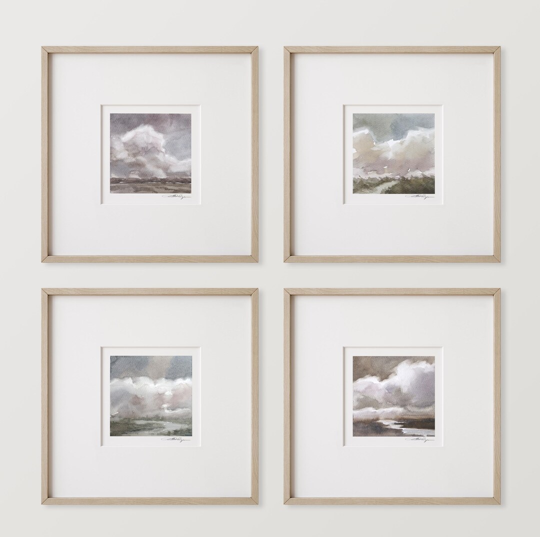 Printable Set of 4 - Art Prints 8x8 Inches Mini Art Printable Abstract ...